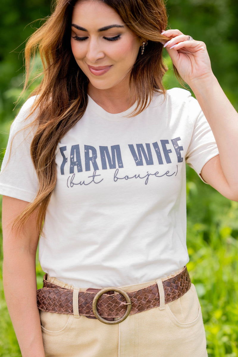 Farm Wife But Boujee Graphic Tee - Betsey's Boutique Shop