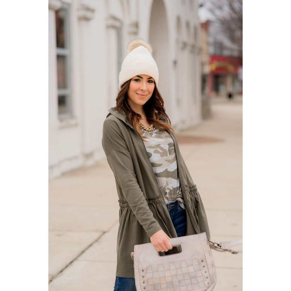Jacket With Ruffles On The Bottom | Betsey's Boutique Shop