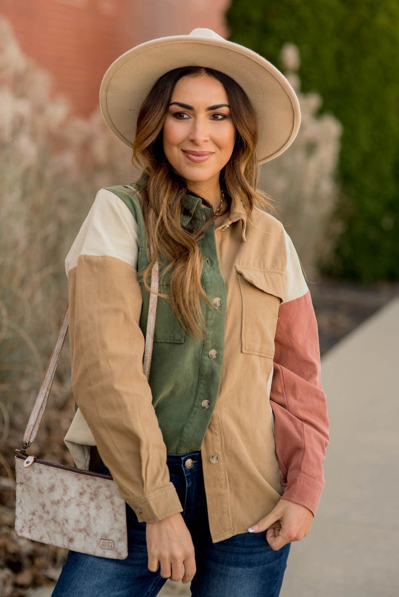 Mixed Multi Color Shacket - Betsey's Boutique Shop