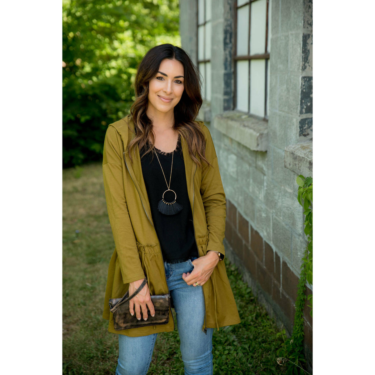 Jacket With Ruffles On The Bottom | Betsey's Boutique Shop