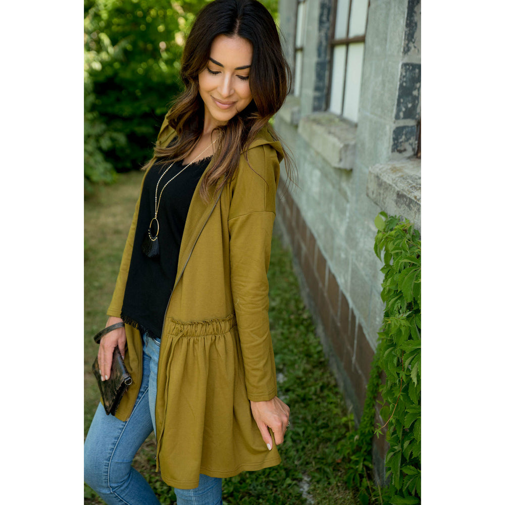 Jacket With Ruffles On The Bottom | Betsey's Boutique Shop