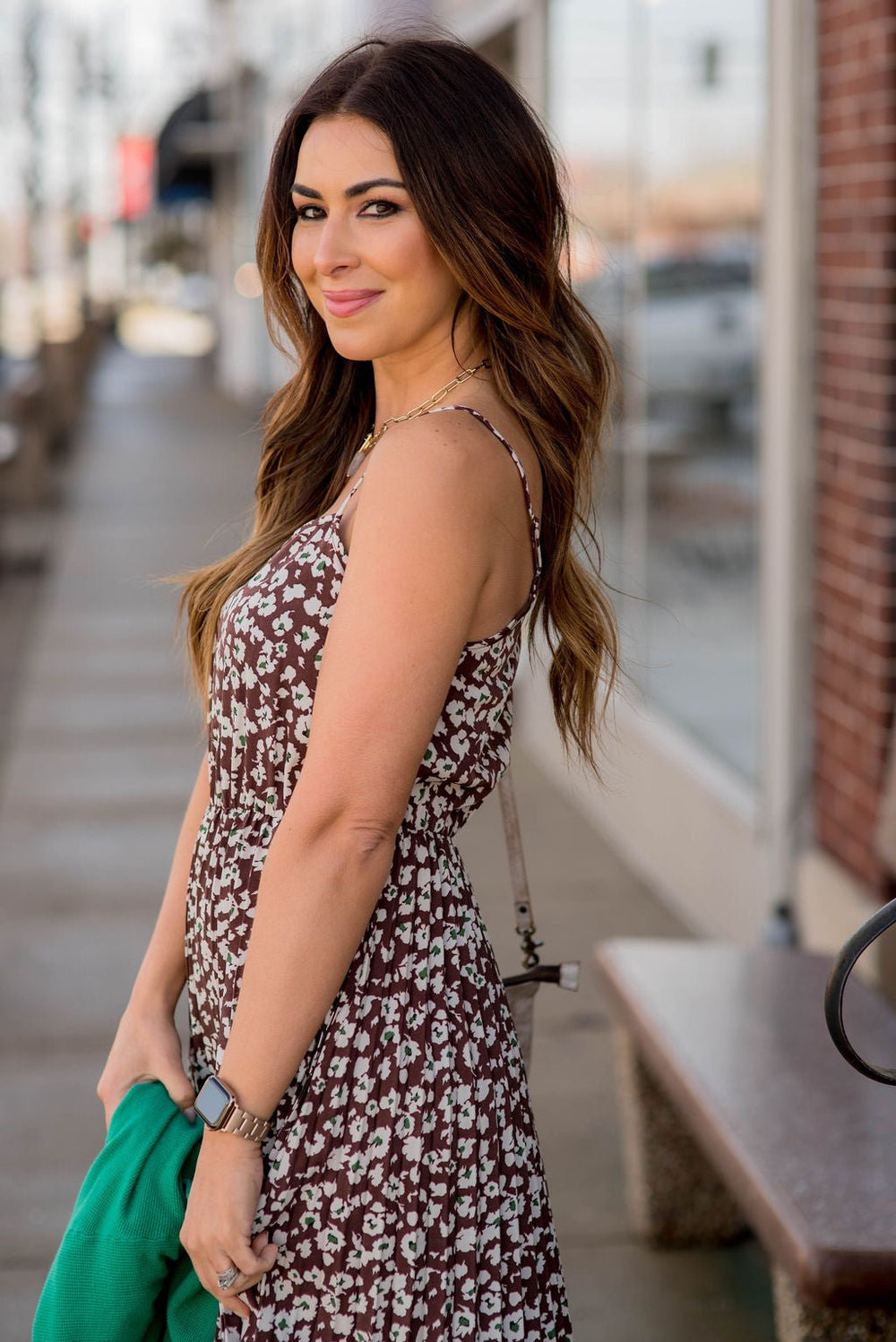 Floral Pleated Bottom Midi Dress - Betsey's Boutique Shop