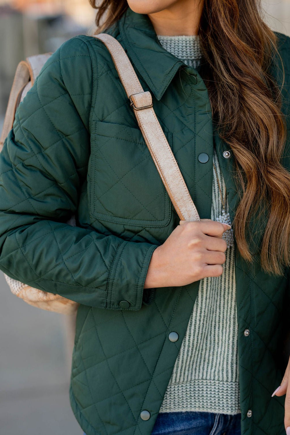 Stitched Quilted Puffer Jacket - Betsey's Boutique Shop